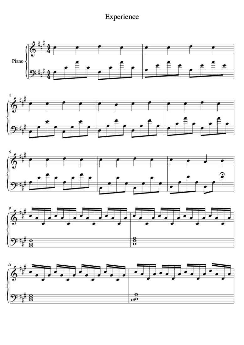 experience by Ludovico Einaudi-Arranged by KaKa | OpenScoreVault