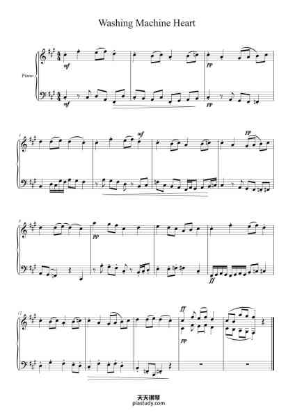 'Washing Machine Heart' - Piano Sheet Music By Mitski | TOPiano