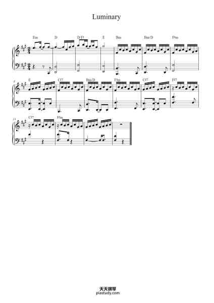 'Luminary' - Piano Sheet Music By Joel Sunny | TOPiano