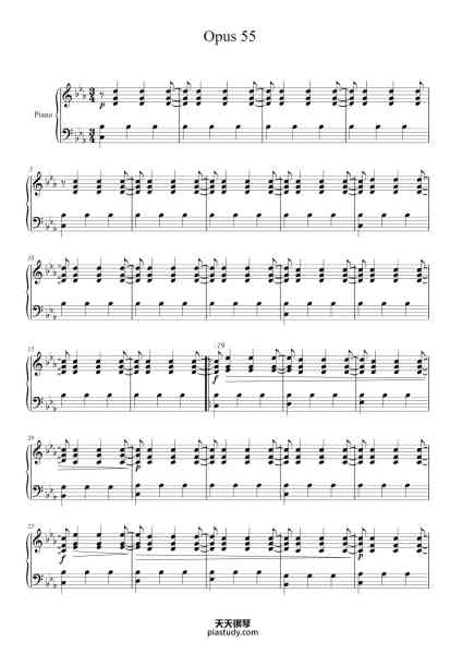 'Opus 55' - Piano Sheet Music By Dustin O'Halloran | TOPiano