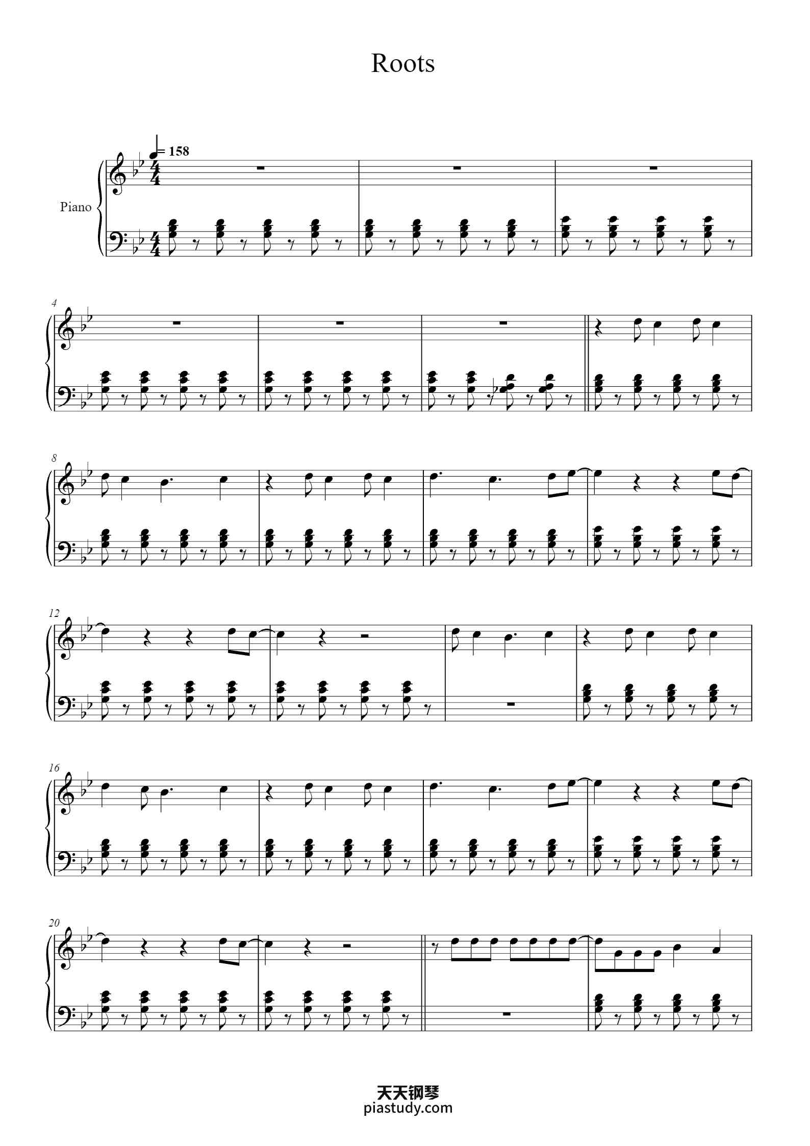 'Roots' - Piano Sheet Music By Imagine Dragons | TOPiano