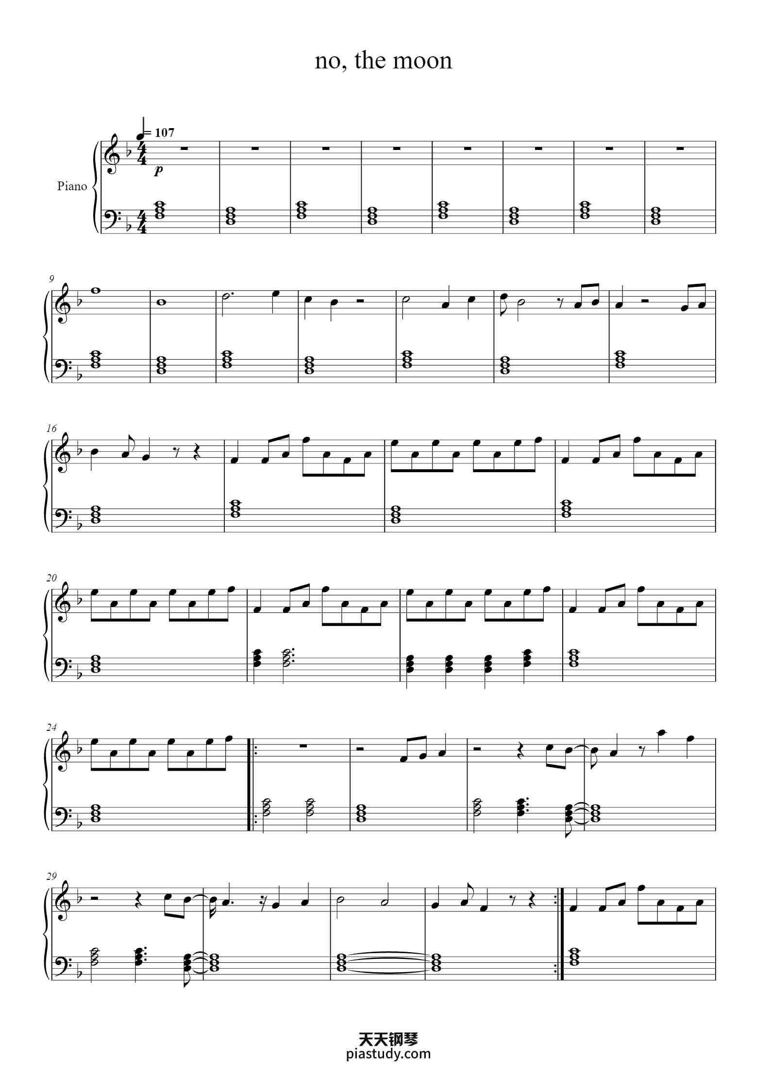 no, the moon钢琴谱 - Teen Suicide/American Pleasure Club - free piano ...