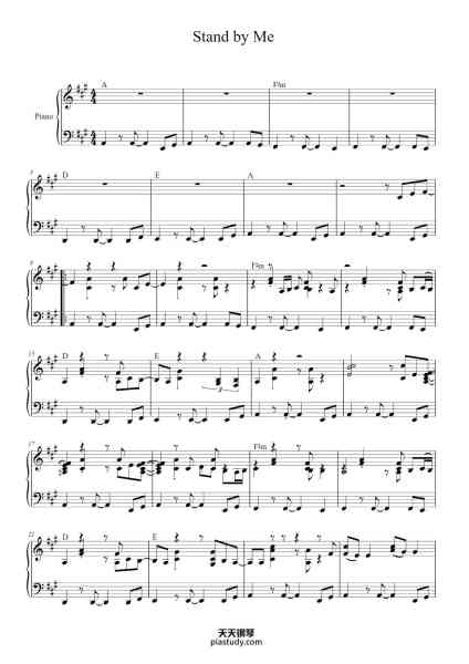 'Stand by Me' - Piano Sheet Music By Ben E. King | TOPiano
