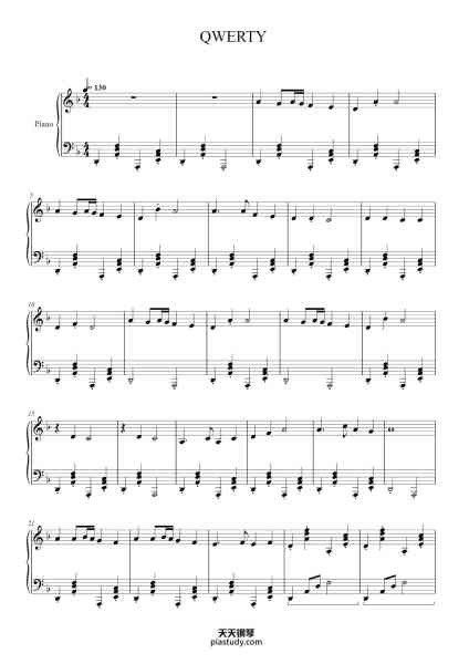 'qwerty' - Piano Sheet Music By Moifield | TOPiano