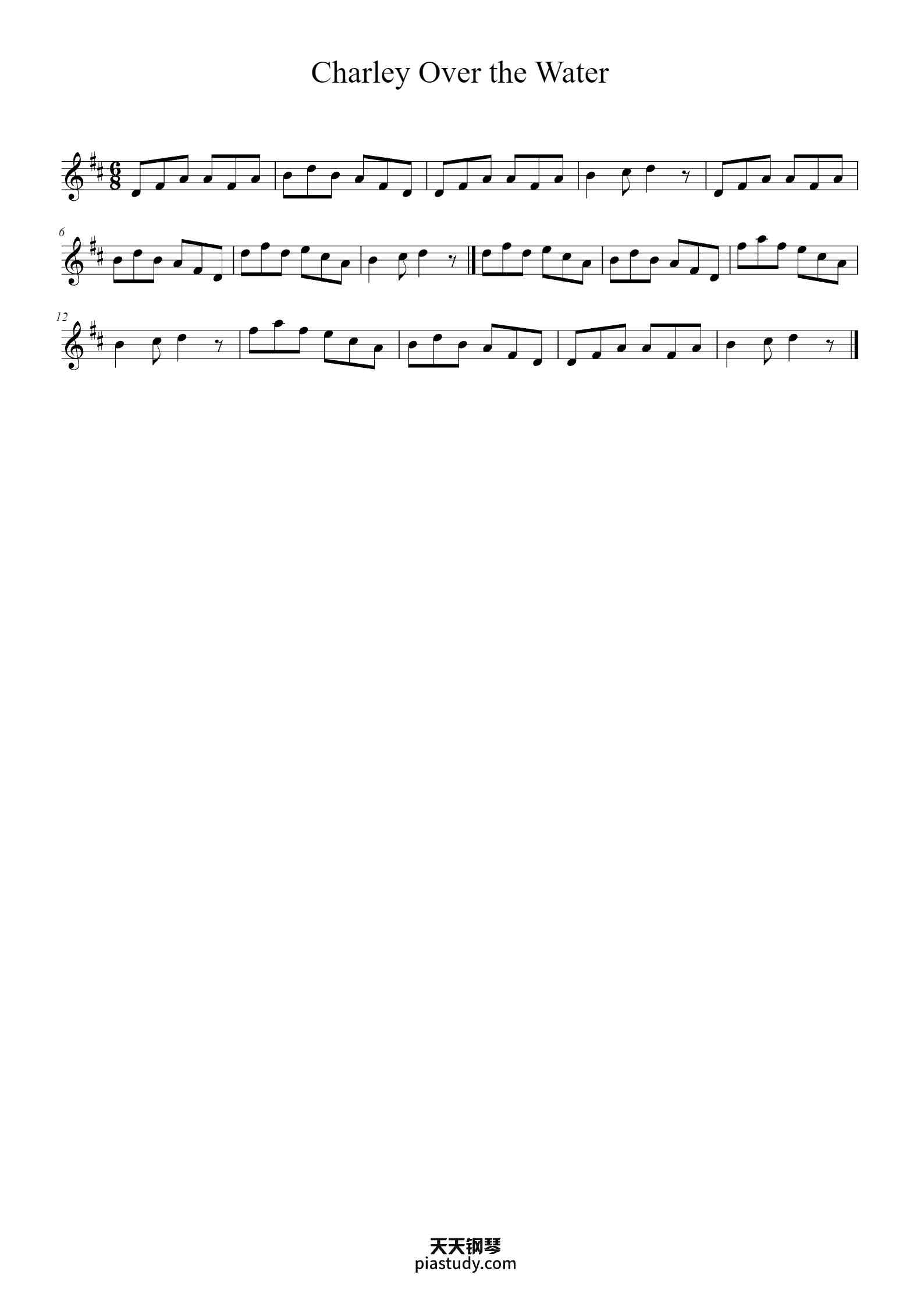 Charley Over the Water钢琴谱 - Julian Chambers - free piano sheet music ...