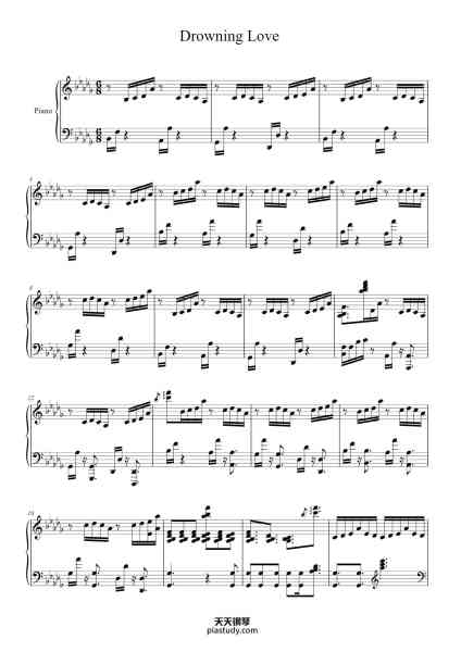 'Drowning Love ' - Piano Sheet Music By 坂本秀一 | TOPiano