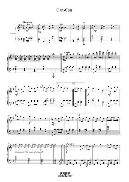 Can-Can from Orpheus in the Underworld钢琴谱 - Jacques Offenbach - free ...