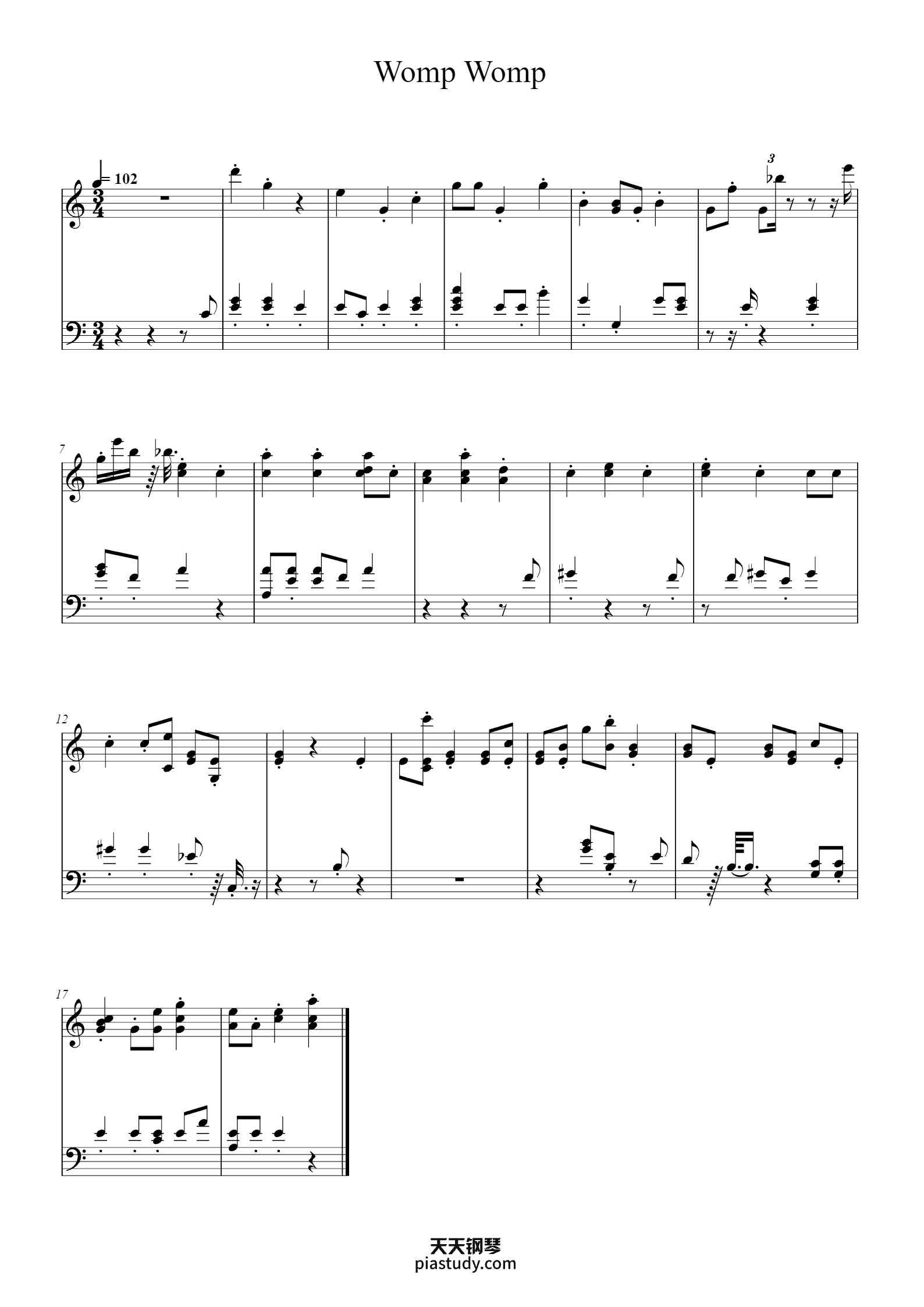 'Womp Womp' - Piano Sheet Music By akuma nihmune | TOPiano