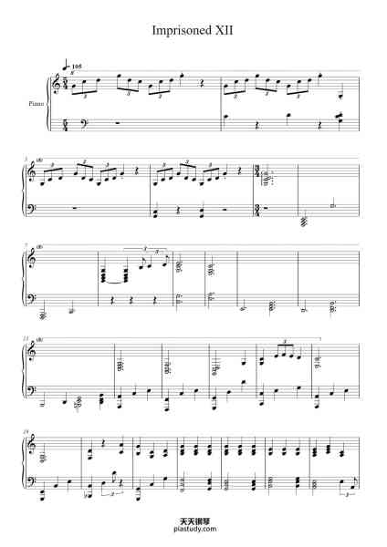 《BanG Dream! Ave Mujica》插曲 - Imprisoned XII钢琴谱 - Ave Mujica - free ...