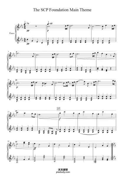 'The SCP Foundation Main Theme' - Piano Sheet Music By Ajoura | TOPiano