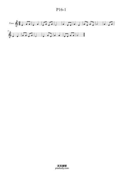 P16-1钢琴谱 - - free piano sheet music - PiaNoproblem