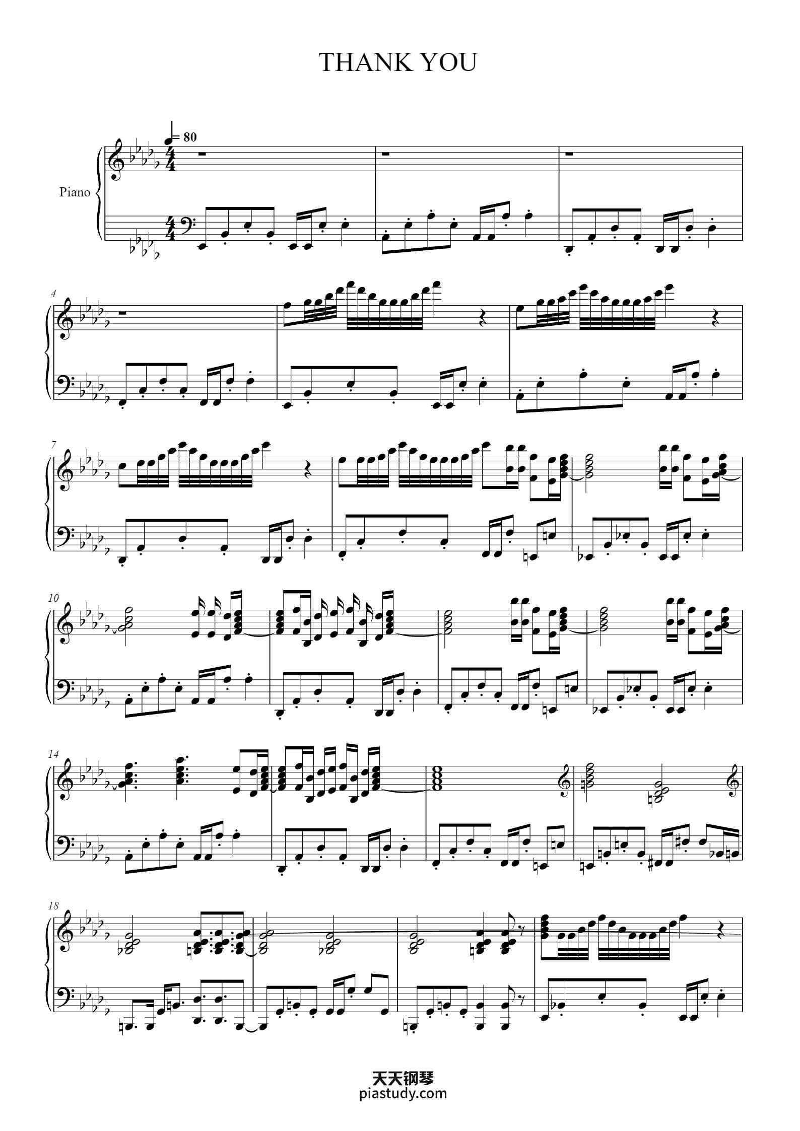 'THANK YOU – Tyler, The Creator' - Piano Sheet Music By Tyler/The ...