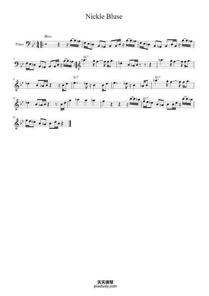 'Nickle Bluse' - Piano Sheet Music By Stephen Parisi Jr | TOPiano