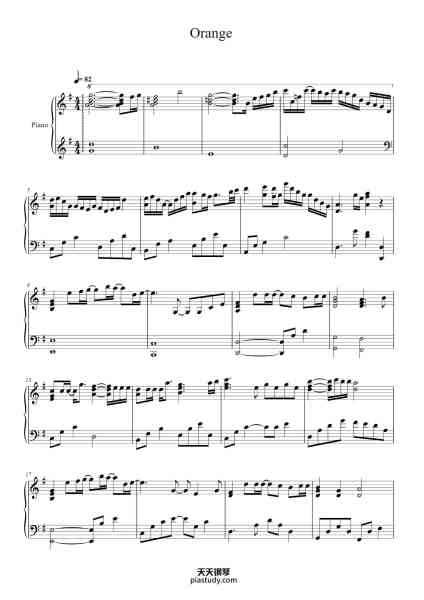 'Orange' - Piano Sheet Music By Original by 7!! Arranged by RuRu | TOPiano