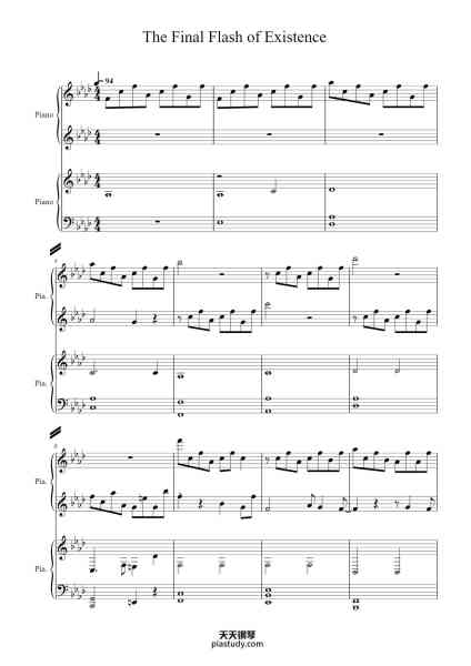 The Final Flash of Existence钢琴谱 - Jacek "Fragik" Rogal - free piano ...