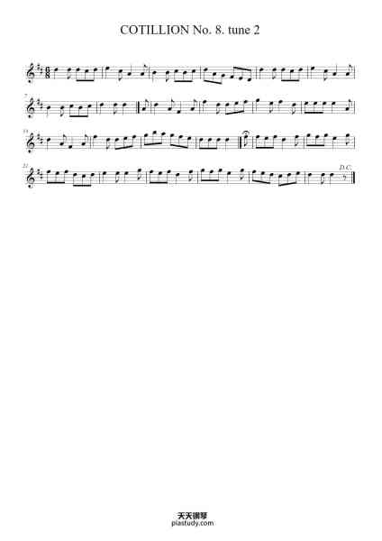 COTILLION No. 8. tune 2钢琴谱 - Julian Chambers - free piano sheet music ...