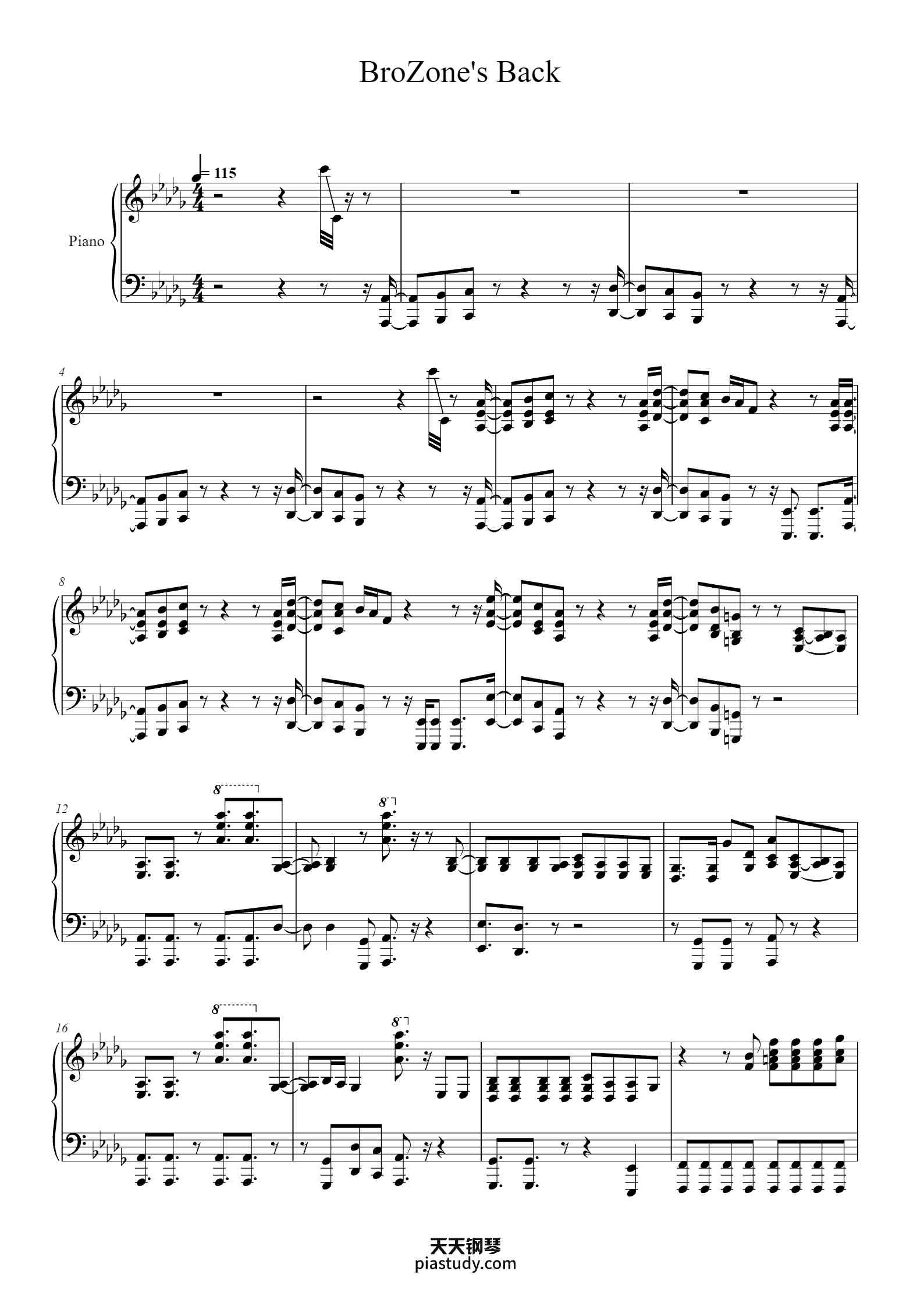 'BroZone's Back' - Piano Sheet Music By Trolls: Band Together | TOPiano