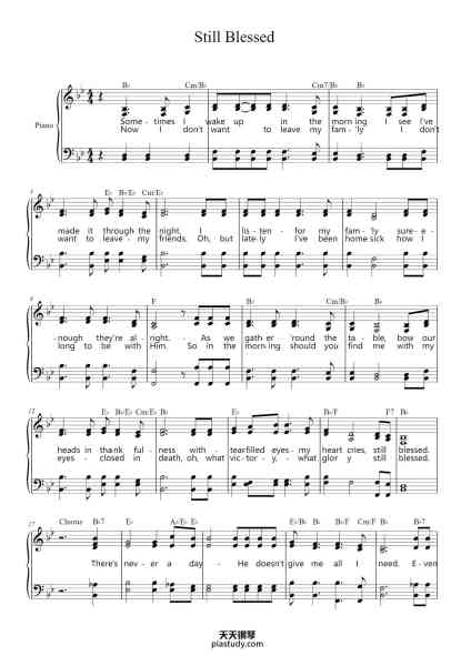 'Still Blessed' - Piano Sheet Music By Kyla Rowland | TOPiano