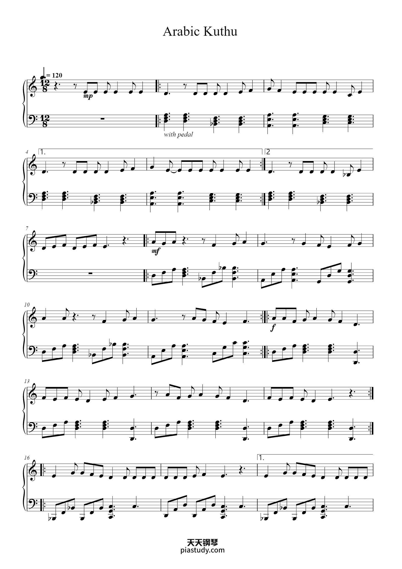 'Arabic Kuthu' - Piano Sheet Music By Music by Anirudh Ravichander ...