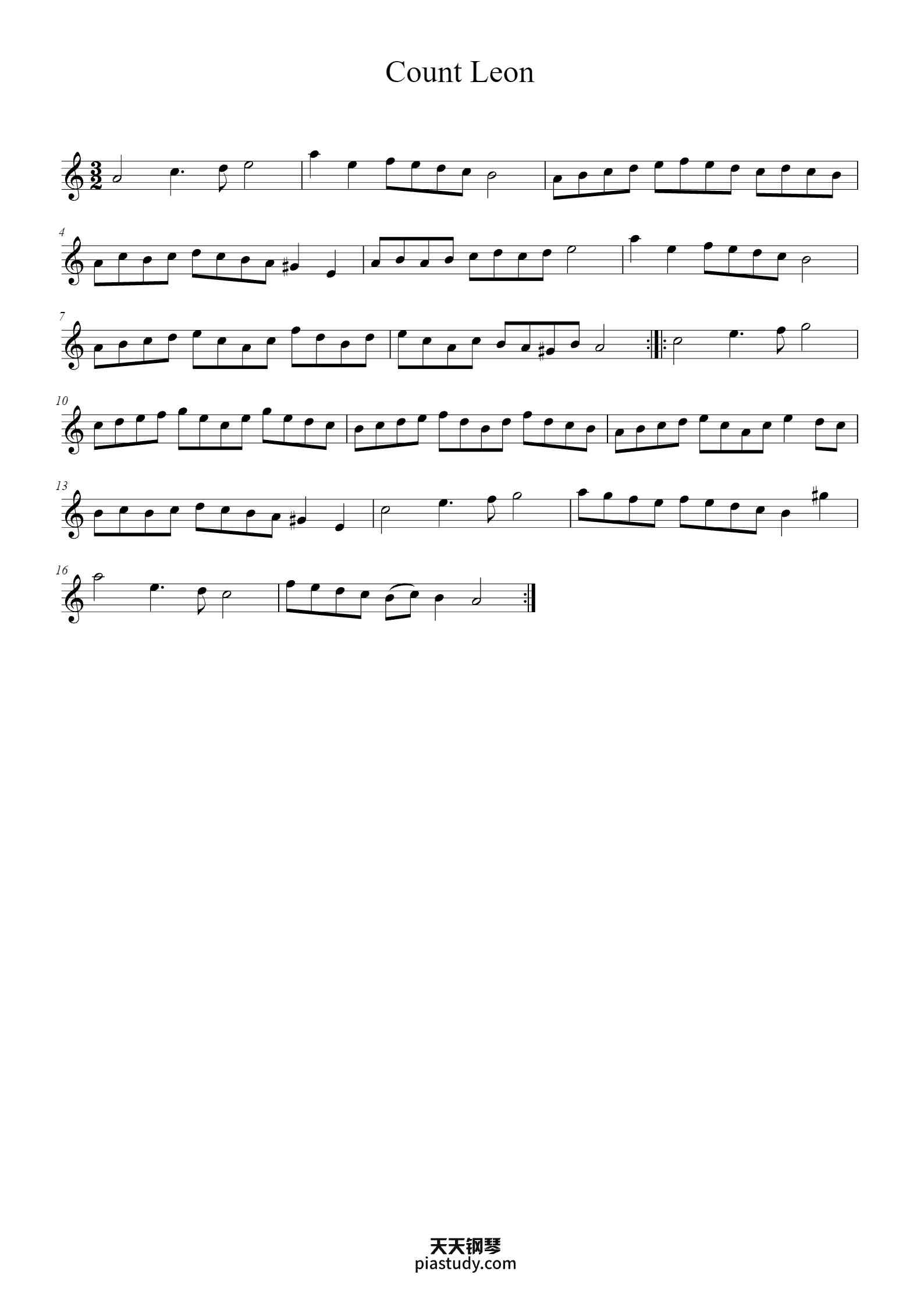 Count Leon钢琴谱 - SummerLife - free piano sheet music - PiaNoproblem