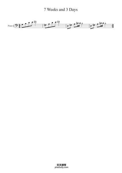 '7 Weeks and 3 Days' - Piano Sheet Music By Yungatita | TOPiano