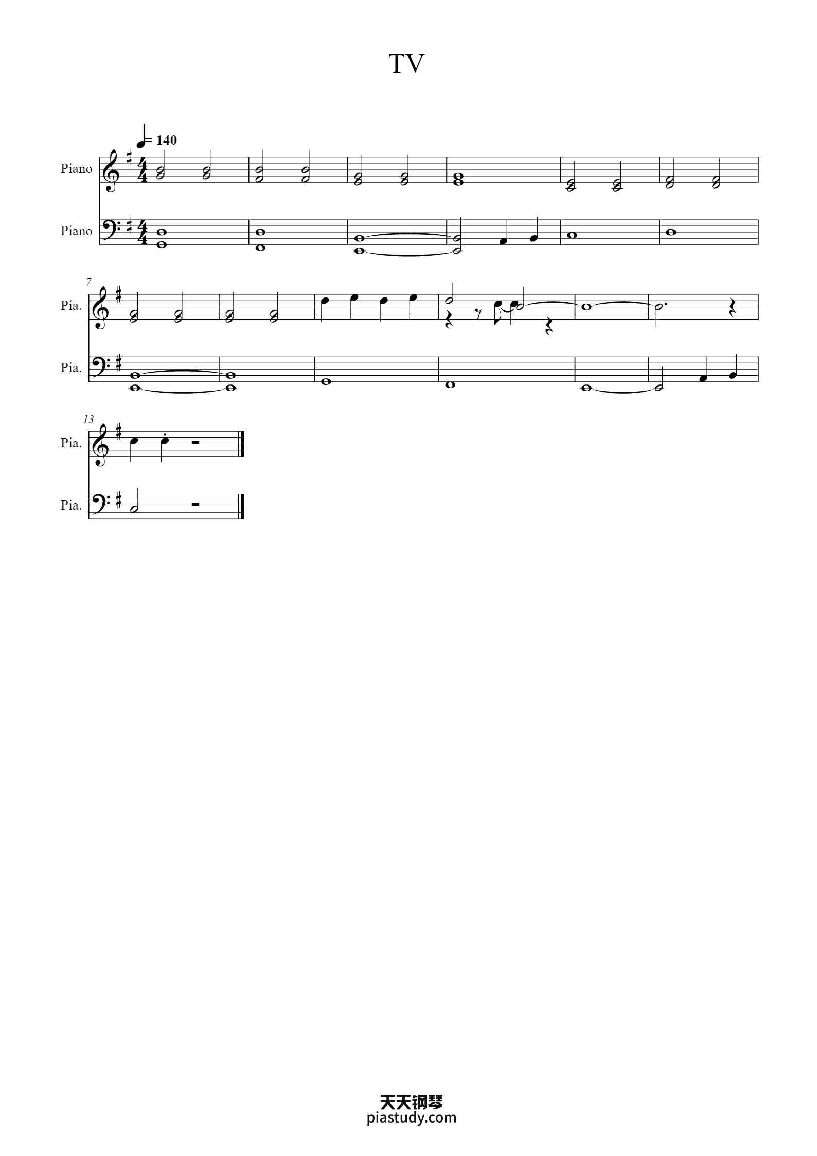 'TV' - Piano Sheet Music By Billie Eilish | TOPiano