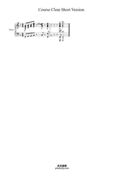'Course Clear Short Version' - Piano Sheet Music By Mahito Yokota | TOPiano