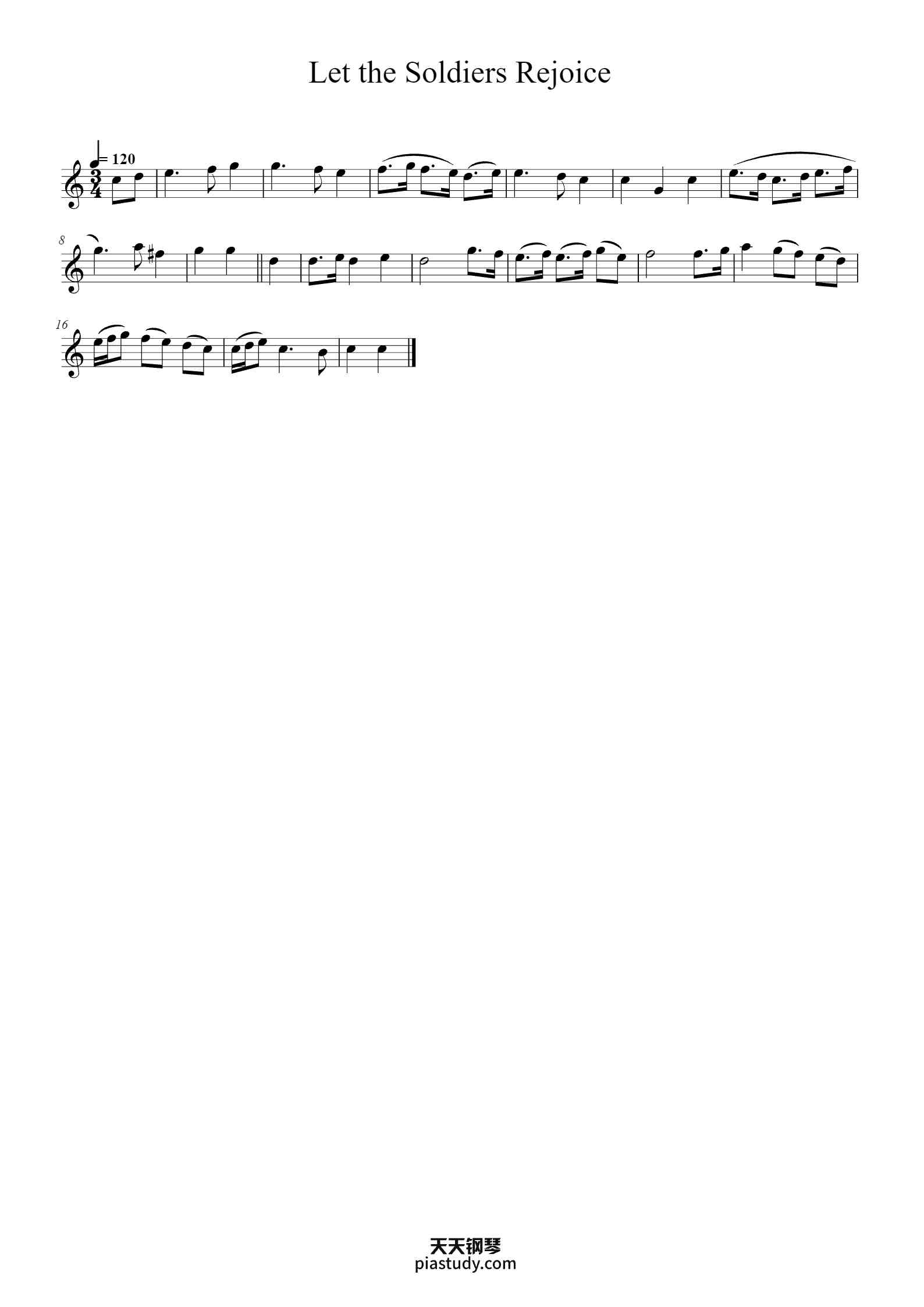 Let the Soldiers Rejoice钢琴谱 - Felipe Galvan - free piano sheet music ...