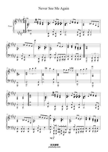 Never See Me Again - Kanye West（你有没有想过，有天再也见不到我了）钢琴谱 - Kanye West ...