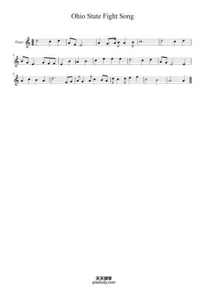 'Ohio State Fight Song' - Piano Sheet Music By Grant Brademeyer | TOPiano