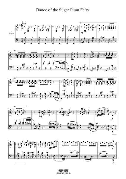 Dance of the Sugar Plum Fairy from The Nutcracker Suite, Op. 71a钢琴谱 - Pyotr Ilyich Tchaikovsky ...