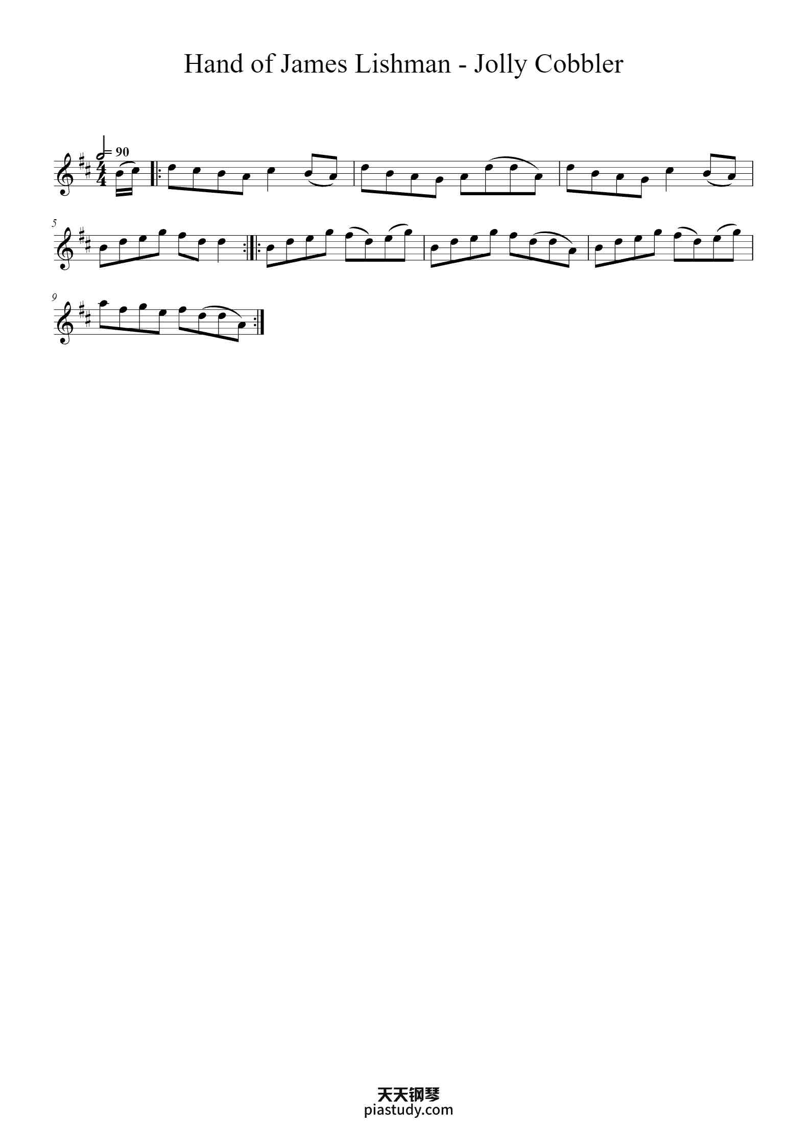 Jolly Cobbler. BF11.16钢琴谱 - James Lishman - free piano sheet music ...