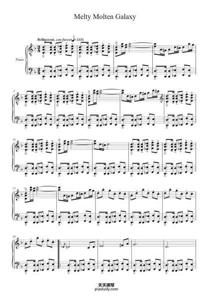 'Melty Molten Galaxy' - Piano Sheet Music By Original by Nintendo ...