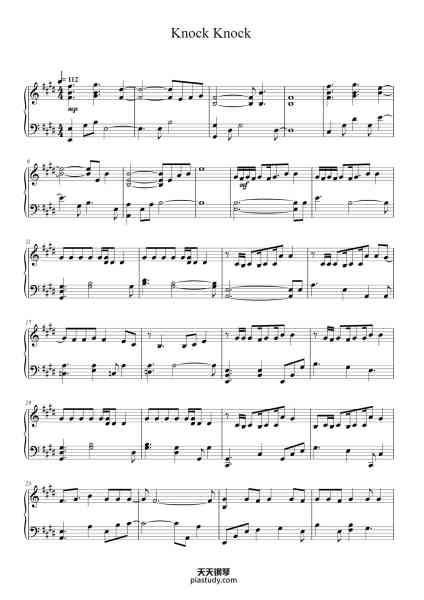 'Knock Knock' - Piano Sheet Music By 트와이스;TWICE;DooPiano | TOPiano