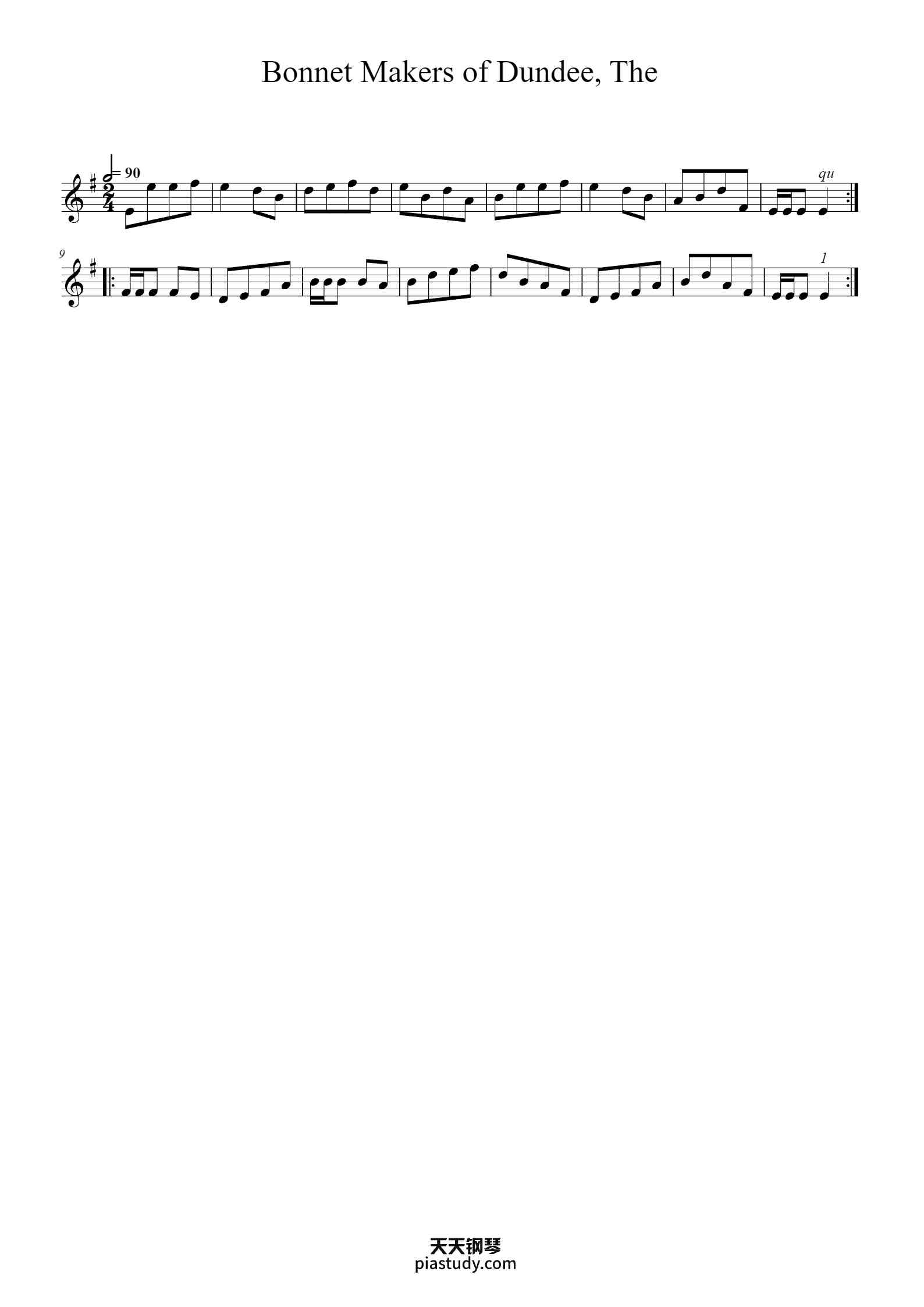 'Bonnet Makers of Dundee, The' - Piano Sheet Music By "20" | TOPiano