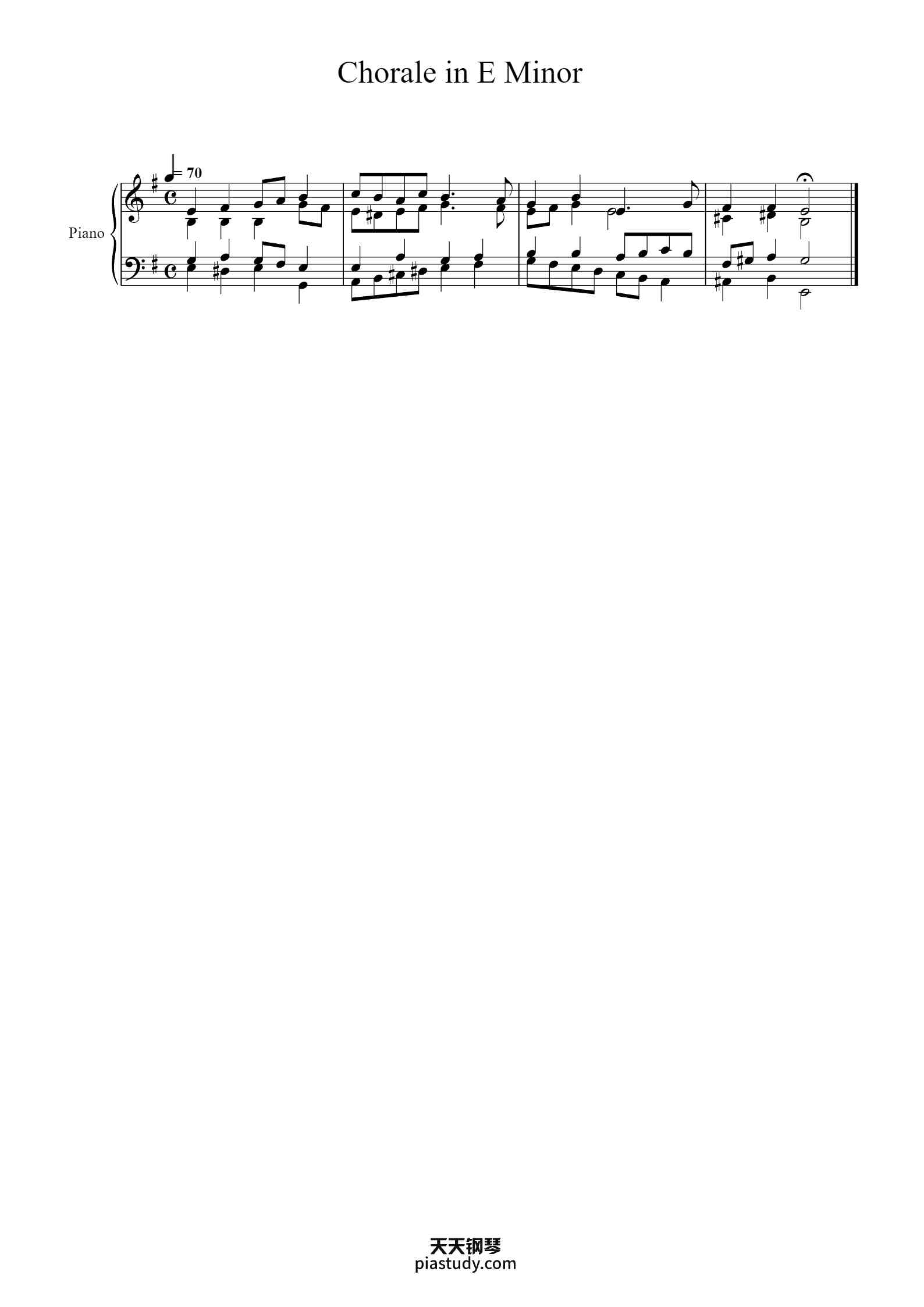 Chorale in E Minor钢琴谱 - Canvan Markcarr - free piano sheet music ...