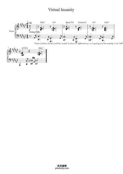 'Virtual Insanity' - Piano Sheet Music By Jamiroquai | TOPiano