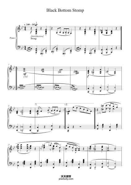 'Black Bottom Stomp' - Piano Sheet Music By Jelly Roll Morton | TOPiano