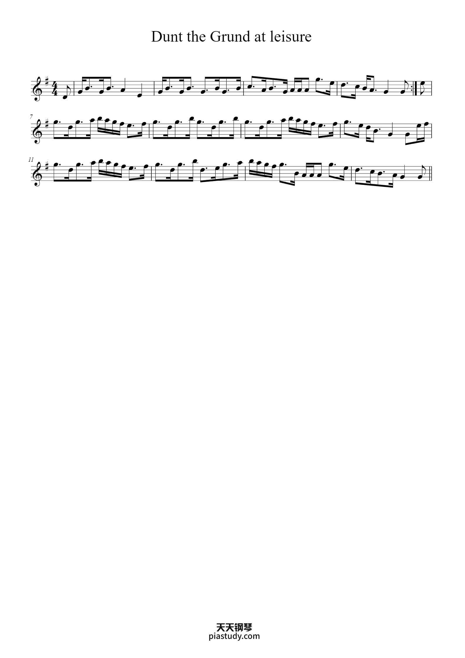 Dunt the Grund at leisure钢琴谱 - Julian Chambers - free piano sheet music ...