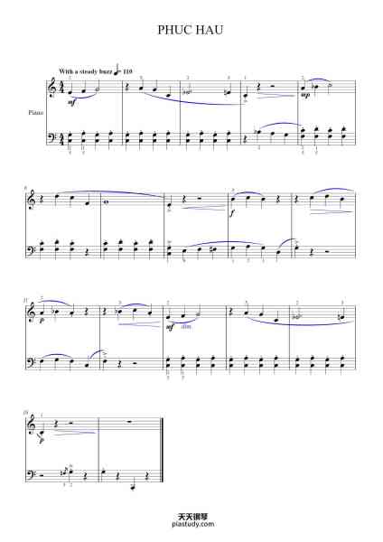 'PHUC HAU' - Piano Sheet Music By xxx | TOPiano