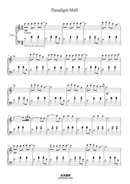 'Paradigm Shift' - Piano Sheet Music By Nathan Boquiren | TOPiano