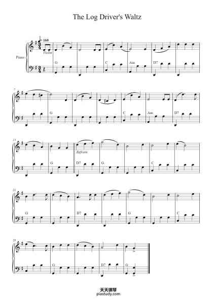 'The Log Driver's Waltz' - Piano Sheet Music By Wade Hemsworth | TOPiano