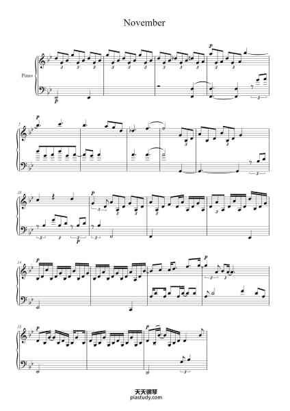 'November – Kai Engel' - Piano Sheet Music By xxx | TOPiano