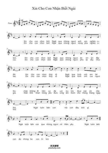 'Xin Cho Con Nhận Biết Ngài' - Piano Sheet Music By Cao Minh Th?ng | TOPiano