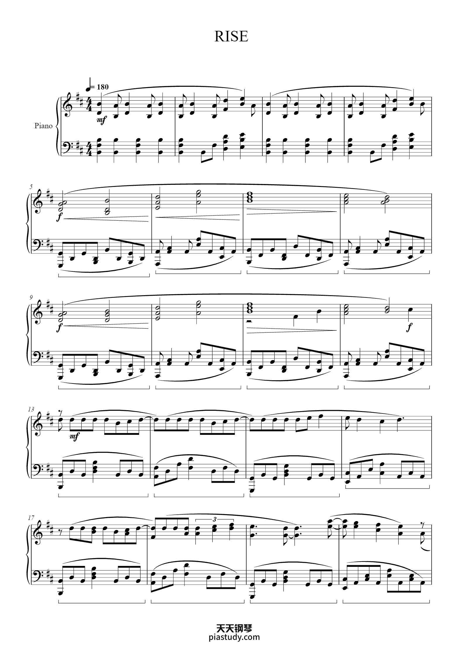 'RISE' - Piano Sheet Music By MADKID | TOPiano