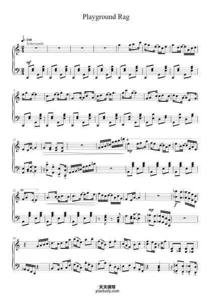 'Playground Rag' - Piano Sheet Music By Madeleine Edwards | TOPiano