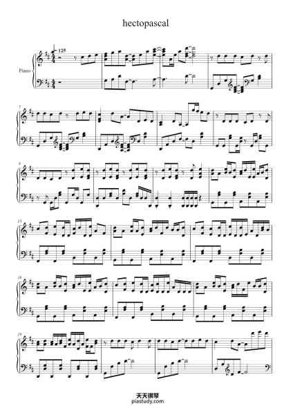 'Hectopascal' - Piano Sheet Music By 本多友紀 | TOPiano