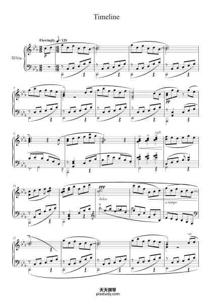 'Timeline' - Piano Sheet Music By Song Mingyu | TOPiano