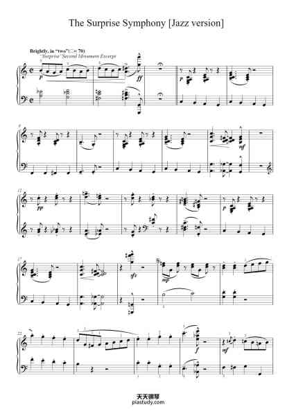 'Symphony No. 94 in G Major "Surprise", Hob. I:94' - Piano Sheet Music ...