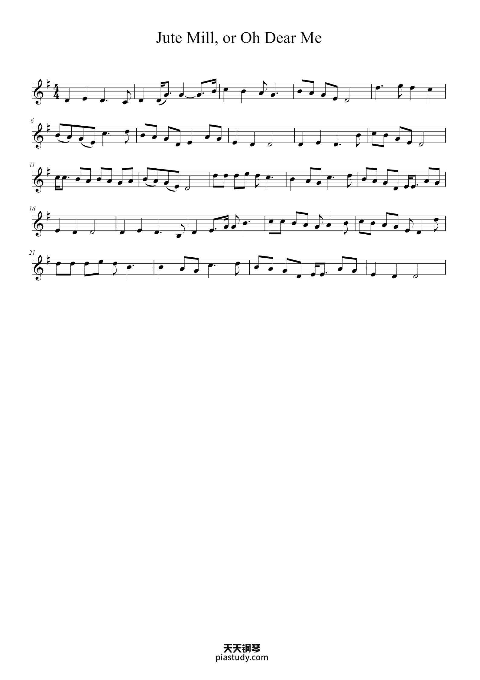 Jute Mill, or Oh Dear Me钢琴谱 - Earthlingt - free piano sheet music ...